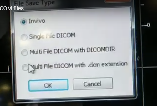 How do I export CBCT scans as DICOM files from InVivo scanner?